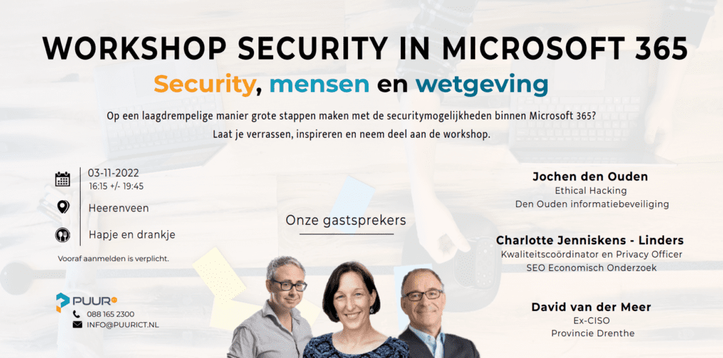 Workshop Security in Microsoft 365 - Puur ICT | De Microsoft 365 specialist uit het Noorden